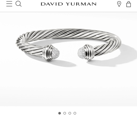 David Yurman | Jewelry | David Yurman Cable Classic Cuff With Pave ...